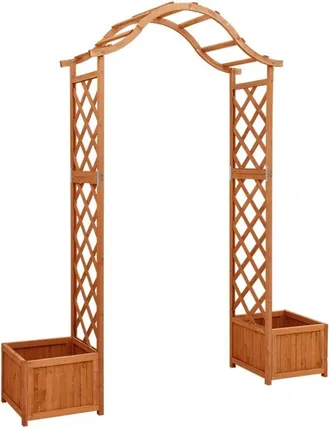 vidaXL Pergola de jardin avec jardini&egrave;re Bois pin massif Vidaxl