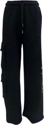 Marcelo Burlon Femme, Pantalons, Noir, Taille: 42 FR 25Icm30050