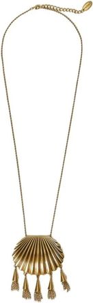 Twinset Femme, Accessoires, Jaune, Taille: ONE Size Collier avec Pendentif Coquillage et Pompons