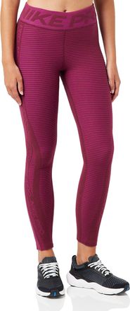 Nike Nike Damen Tights CLN Hpwm Nvl Tight, Dark Beetroot/Metallic Silver, M, CU7001