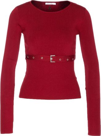 Patrizia Pepe Femme, Pulls, Rouge, Taille: 36 FR Maille Ras du Cou