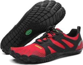 Saguaro Homme Femme Barefoot Shoes Chaussures Minimalistes Chaussures de Trail Pieds Nus pour Fitness Randonnée Unisexe Rouge,GR.39