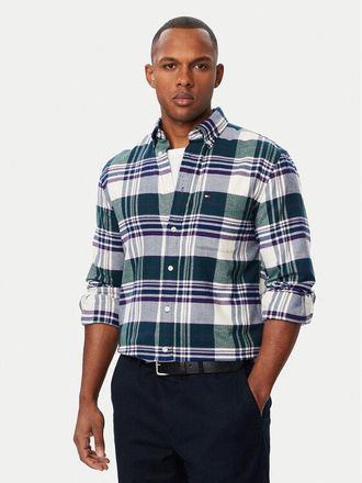 Tommy Hilfiger Hemd Hero Flannel MW0MW44592 Gr&uuml;n Regular Fit