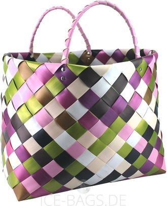 Witzgall Korbwaren WORLD OF BASKETS ICE-BAG XXL Shopper 5006-39 Big City - original, weiß, lila, grün