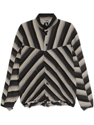 Homme Plissé Issey Miyake veste RB Stripes 2 - Noir