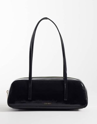 Calvin Klein Balletto - Sac brillant &agrave; logo m&eacute;tallis&eacute; - Noir