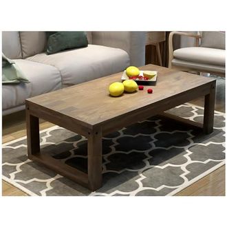 Generic Table basse en bois massif, faite à la main, table basse élégante, meubles rustiques pour intérieurs modernes et rustiques, facile à assembler