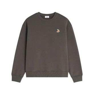 Maison Kitsun&eacute; Homme, Sweatshirts et sweats &agrave; capuche, Brun, Taille: S Dreaming Fox Comfort SweaT-shirt