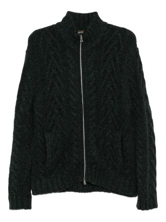 N.Peal cardigan en maille torsadée - Vert