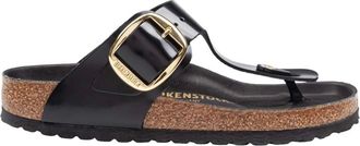 Birkenstock Femme, Chaussures, Noir, Taille: 39 EU Infradito Big Buckle Narrow Fit