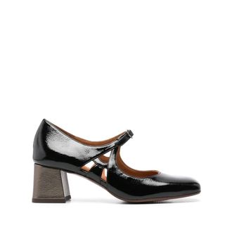 Chie Mihara Schwarze Square Toe Leder Pumps - - Shoes - Damen - Schwarzk - 37 EU