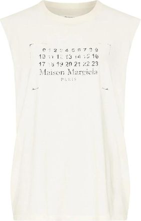 Maison Margiela Femme, Tops, Beige, Taille: 40 FR Sleeveless Top