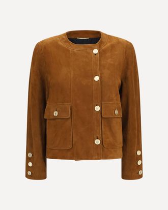 Saint Laurent Short suede Jacket with buttons Female 38