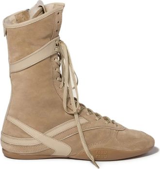 Miu Miu Gymnasium Stiefel - Nude