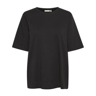 Inwear Schwarzes Boxy Top mit Halb&auml;rmeln - - Tops - Damen - Schwarzk - 2XS