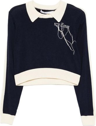 Rokh haut à logo brodé - Bleu