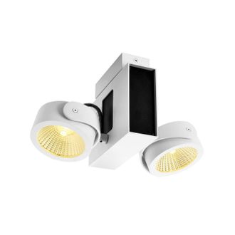 SLV TEC KALU CW, LED Indoor Wand- und Deckenaufbauleuchte, double weiß/schwarz 24° 3000K