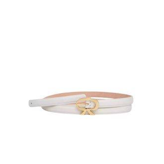 Gianvito Rossi Wei&szlig;es Lederband mit goldener Schnalle - - Accessories - Damen - Wei&szlig; - 95 CM