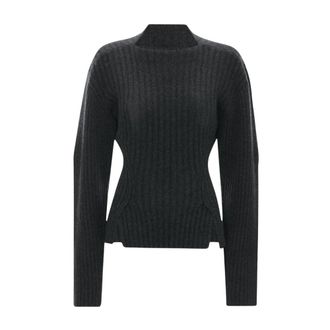 Victoria Beckham Rippstrickpullover - - Knitwear - Damen - Grau - S