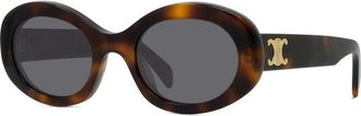 Celine Cl40194U Ovale Sonnenbrille - - Accessories - Damen - Braun - 52 MM