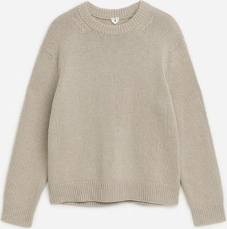 Arket Strickpullover Aus Schwerer Wollmischung -Beige