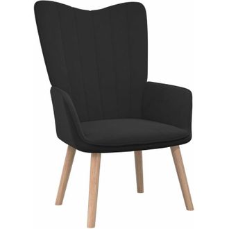 Les Tendances Chaise de relaxation Noir Velours 13