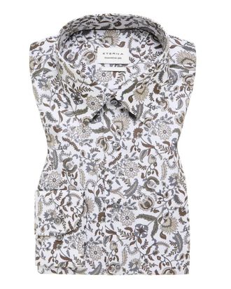 Eterna B&uuml;gelfreies Hemd mit floralem Print, Slim Fit in