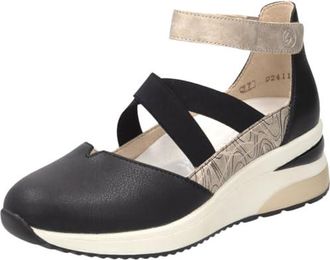 Remonte D2411 Cuir, Femme Ballerine Noir bi-mati&egrave;re - 37 EU