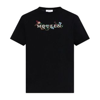 Alexander McQueen Logo T-Shirt - - Tops - Herren - Schwarzk - XL