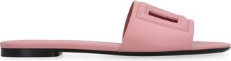 Dolce & Gabbana Femme, Chaussures, Rose, Taille: 36 EU DG Logo Leather Slide