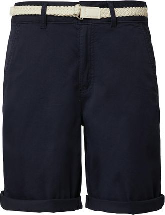 s.Oliver Damen Shorts mit G&uuml;rtel - Mid Rise, Straight Fit, Baumwollstretch