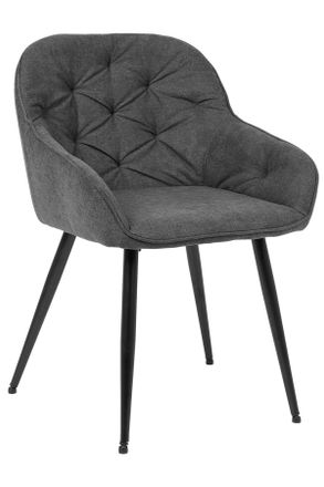 Livetastic Armlehnstuhl, Grau, Metall, Textil, konisch, Rundrohr, 55x80x61 cm, Esszimmer, St&uuml;hle, Esszimmerst&uuml;hle, Armlehnenst&uuml;hle