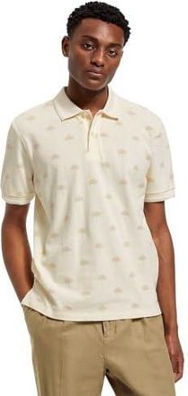 Scotch & Soda All Over Print Polo Shirt, Shell, M Homme