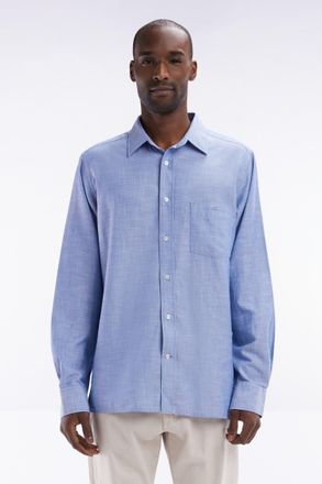 Eden Park Chemise Unie &Agrave; Poche Plaqu&eacute;e En Coton Gris