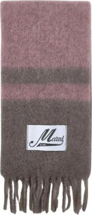 Marni Femme, Accessoires, Multicolore, Taille: ONE Size Écharpe en Alpaga avec Franges