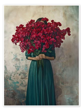 Posterlounge Life Force Poster von Annika Persson 30 x 40 cm Petrol Wandbilder Wanddeko