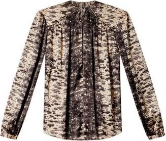 Isabel Marant Blouse Laraya en satin de soie imprim&eacute;e