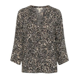 Part Two Natur Scatter Print Bluse - - Blouses & Shirts - Damen - Mehrfarbig - 2XL