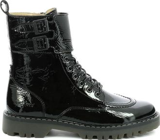 Kickers Damen Deckranger Schuhe mit Rollen, Schwarz Lack, 36 EU