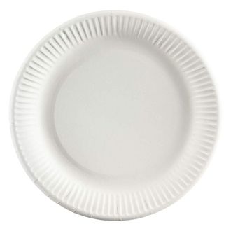 Papstar WRIOL 100 Stk. Pappteller KU 23, rund 23cm / Preiswerte Großpackung Teller Pappe Grillteller