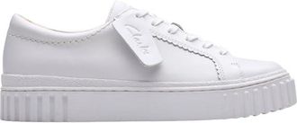 Clarks Baskets Mayhill Walk pour femme, cuir blanc, 7 Wide