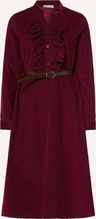 More & More More & More Cordkleid Mit R&uuml;schen rot