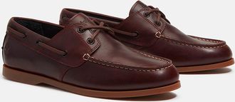 Timberland Bootsschuh TIMBERLAND CEDAR BAY ESSENTIAL BOAT SHOE, Herren, Gr. 41,5, mdbrn fgran blk, Leder, Schuhe Bootsschuh, aus Leder