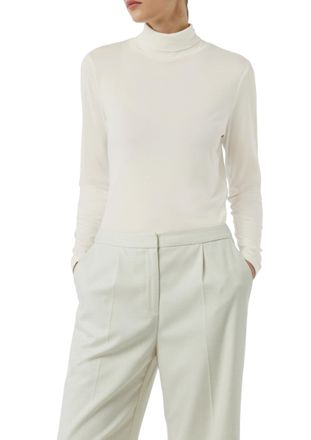 Comma Feinstrickpullover mit Rollkragen und Schlitz am Ärmel