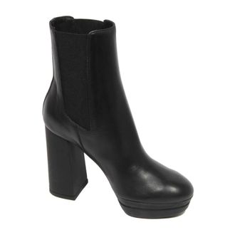 Hogan Schwarze Chelsea Lederstiefel - - Shoes - Damen - Schwarzk - 40 EU