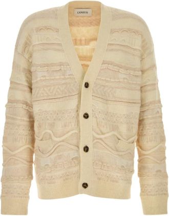 Laneus Homme, Pulls, Beige, Taille: L Cardigan Jacquard