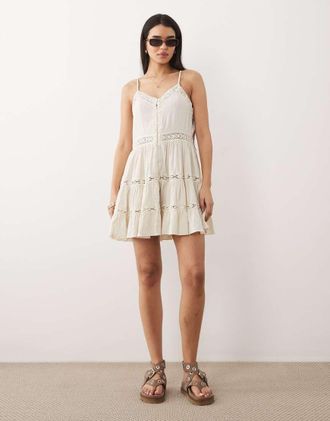 Iisla & Bird Robe courte boutonn&eacute;e - Avoine-Neutre