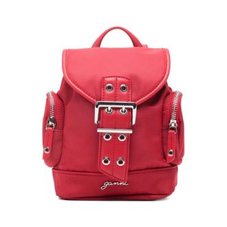 Ganni Femme, Sacs, Rouge, Taille: ONE Size Top Handle Backpack