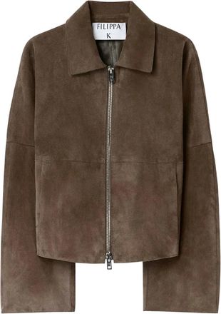 Filippa K Femme, Vestes, Brun, Taille: 38 FR Veste Coach en Daim