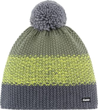 Eisbär Star Pompon Mütze mehrfarbig - Klassische Wintermütze für Damen und Herren mit Merino-Mix, Dreistreifen-Design, Kuschelfleece & Bommel - Strickmütze, 